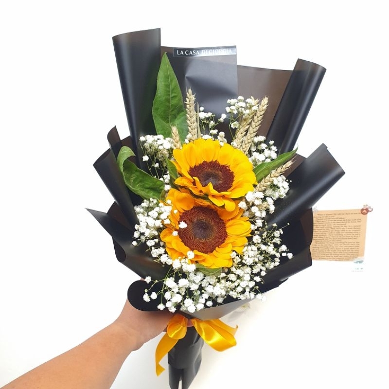 Jual READY! DOUBLE SUNFLOWER BOUQUET | Buket Bunga Matahari Valentine ...