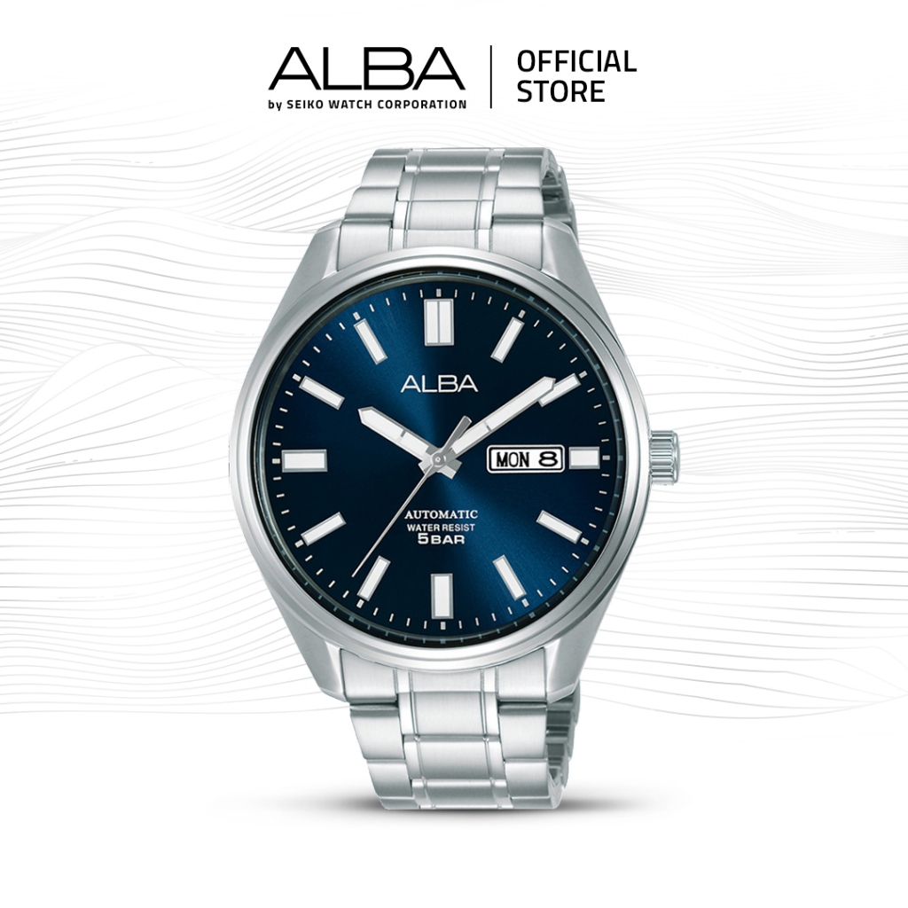 Jual Alba Mechanical Jam Tangan Pria AL4151 / AL4151X1 Automatic Blue ...