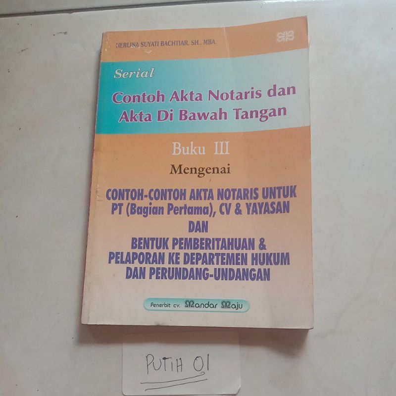 Jual Buku Serial contoh akta notaris dan akta di bawah tangan | Shopee ...