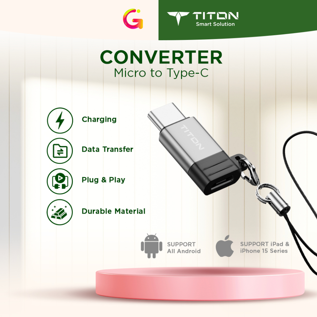 Jual Titon Converter Micro to Type C USB 2.0 Fast Charging & Data ...