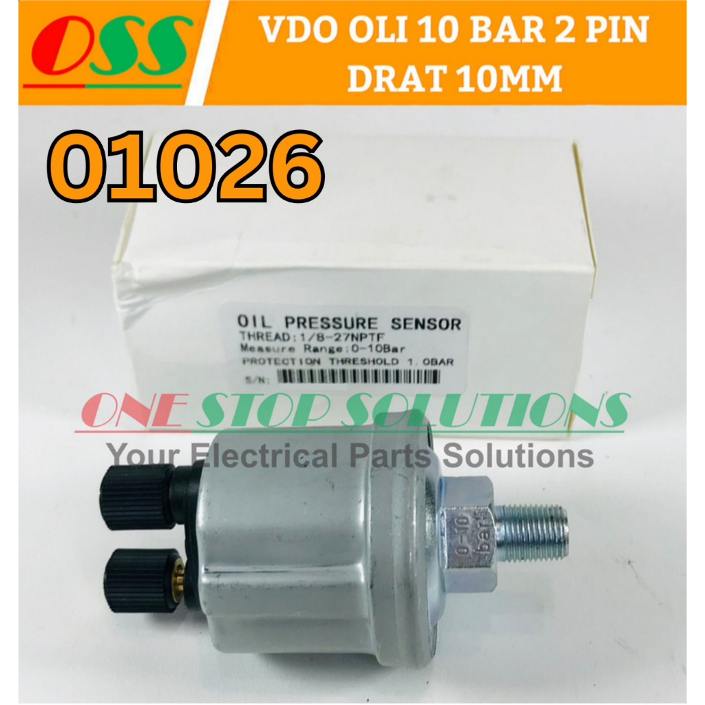Jual SENSOR TEKANAN OLI SWITCH OLI VDO 10 BAR 2 PINS DRAT 10MM | Shopee ...