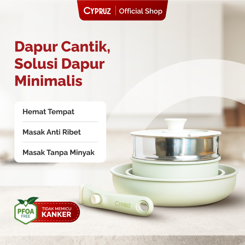 Jual Cypruz Cookware Set Granite Diecast Wajan Set Premium Anti Lengket ...