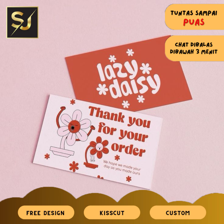 Jual TKC 4-10 Thank You Card Custom Thanks Card Olshop Kartu Ucapan Terima Kasih Sangjaya ...