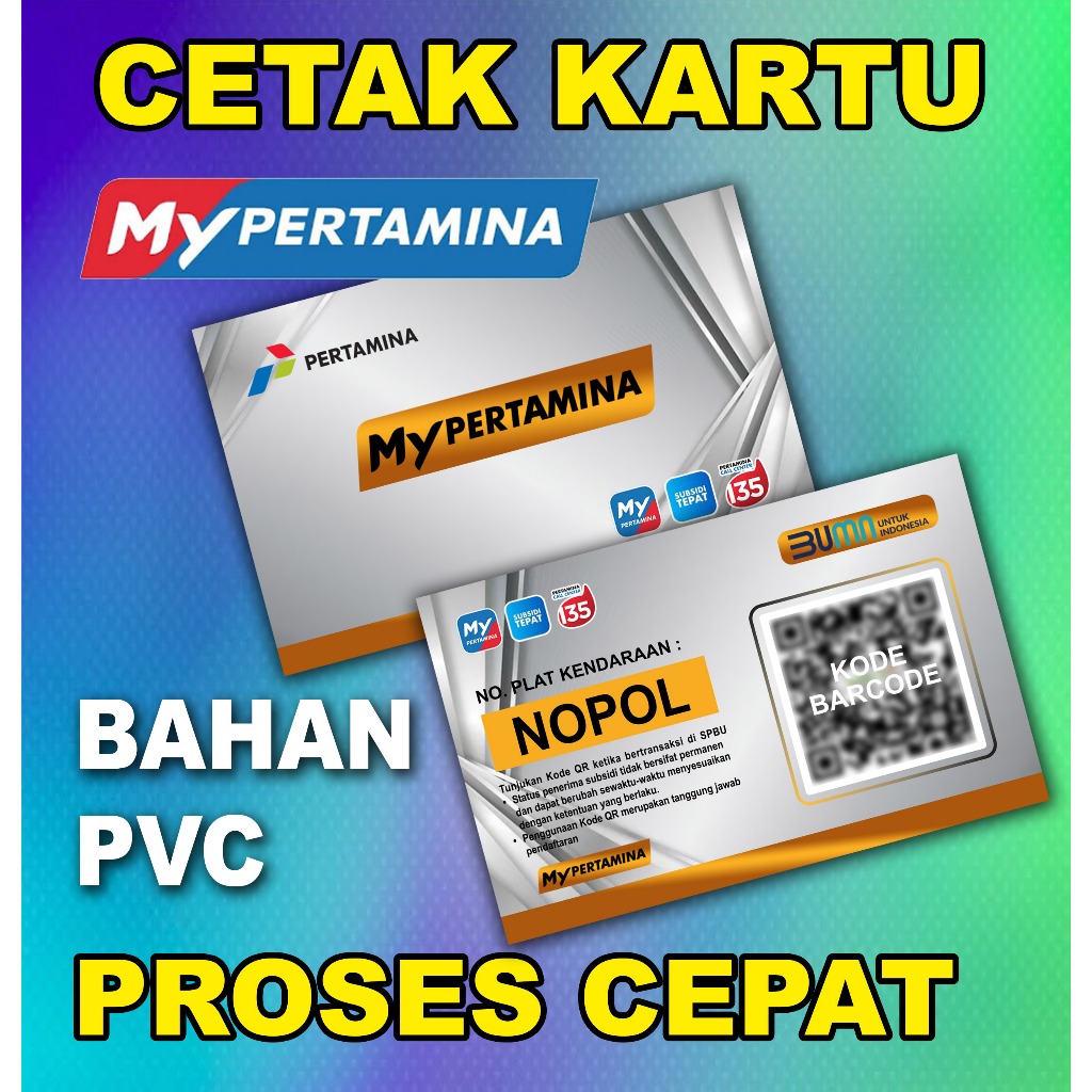 Jual CETAK KARTU MY PERTAMINA CETAK 2 SISI / GAMBAR BEBAS SESUAI PERMINTAAN | Shopee Indonesia