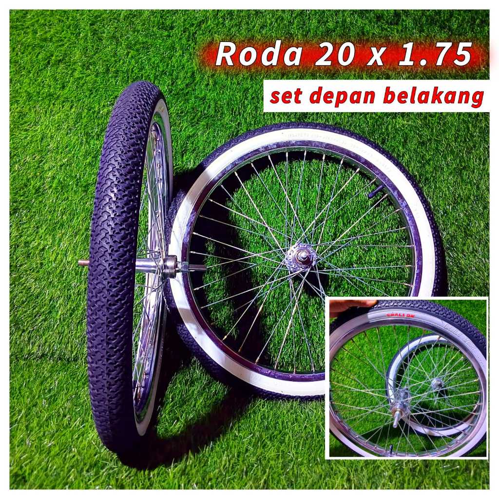 Jual roda sepeda BMX 20X1.75 SWALLOW besi / velg sepeda 20 inch ...