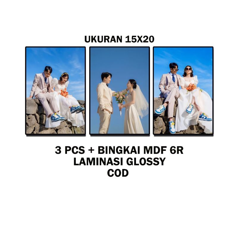 Jual cetak foto 6r 20x15 harga satu paket isi 3pcs . | Shopee Indonesia