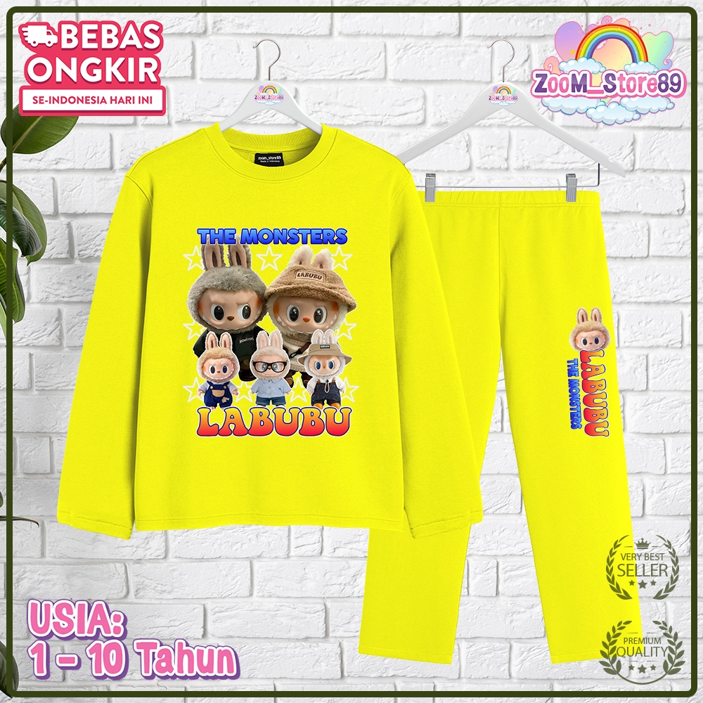 Jual Piyama Labubu Baju Tidur Anak Laki-laki Kaos Dan Celana Panjang ...