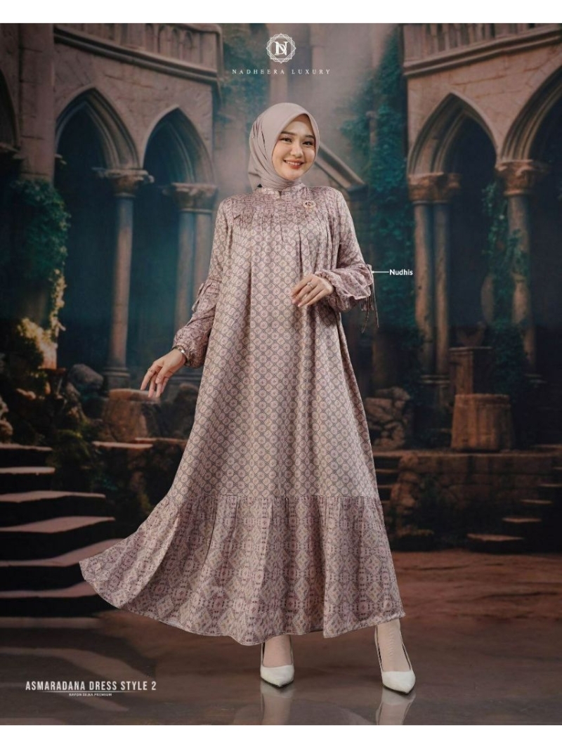 Jual ASMARADANA MIDI DRESS MOM STYLE 2 ORI BY NADHEERA LUXURY | Shopee Indonesia