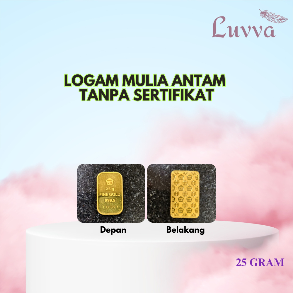 Jual LOGAM MULIA ANTAM TANPA SERTI 25GR | Shopee Indonesia