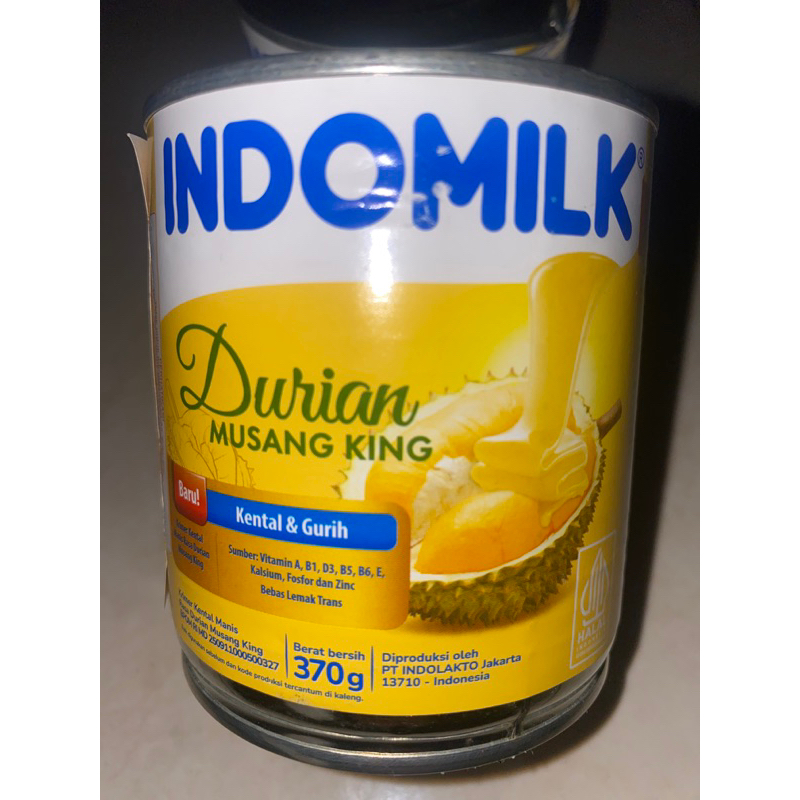 Jual Susu Indomilk Durian Musang King Thick & Tasty 370g Kental Manis ...