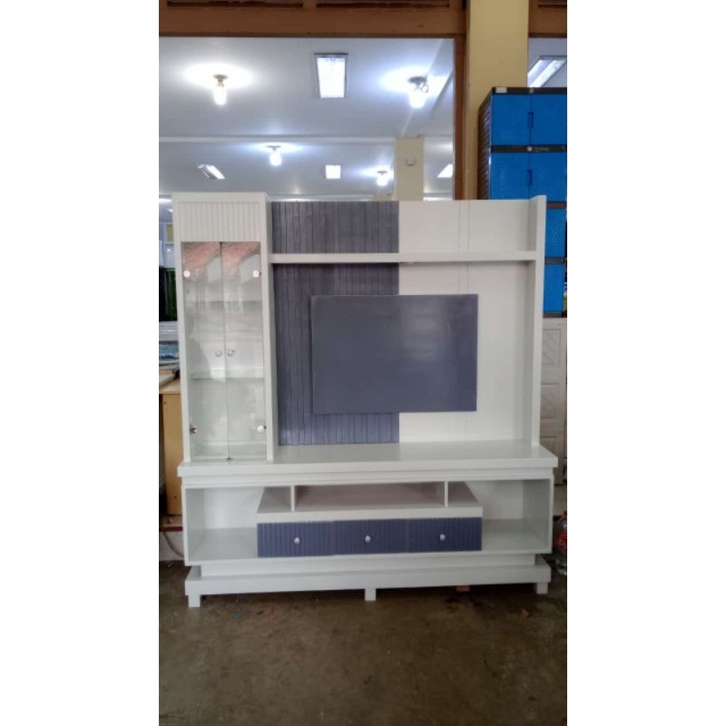 Jual bufet tv pajangan bufet mininalis kayu modern partisi ruangan ...
