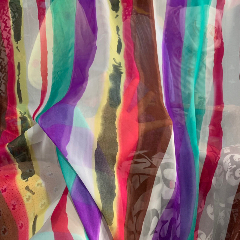 Jual kain sifon sutra motif - kain sifon shimmer motif - kain sifon ...