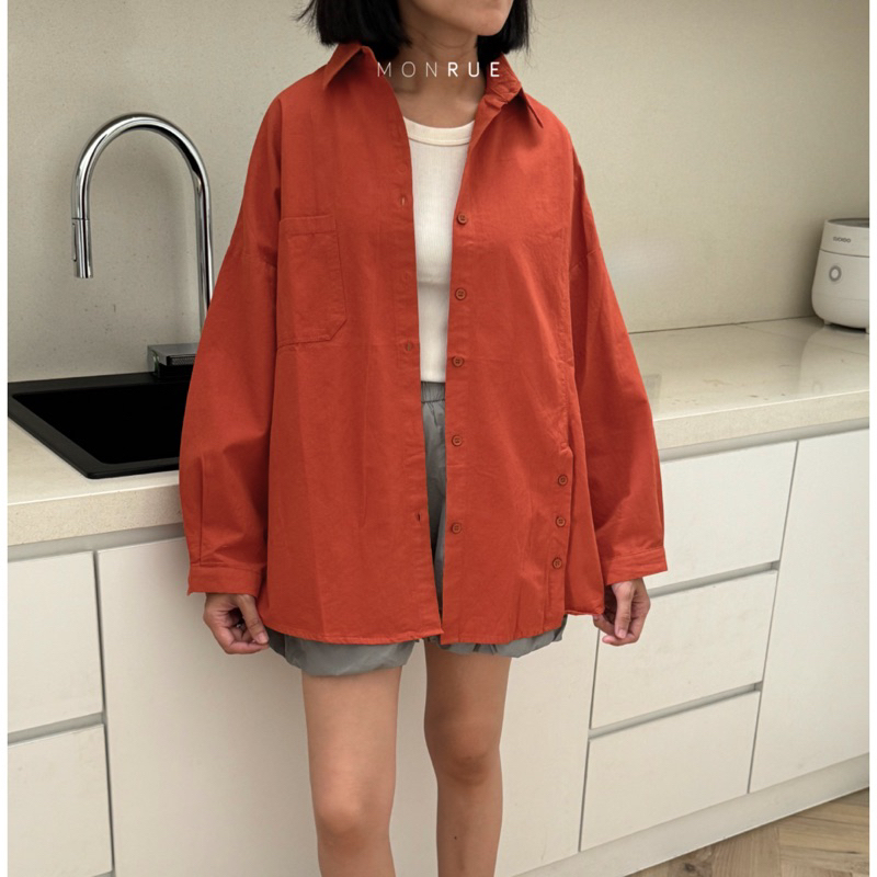 Jual MONRUE Zeal Oversized Shirt | Shopee Indonesia