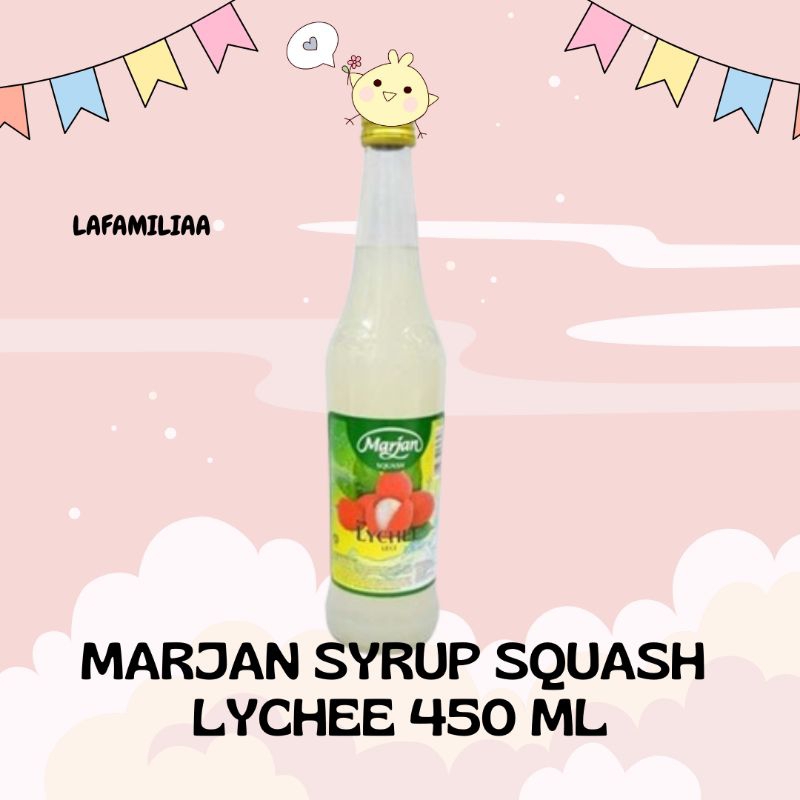 Jual Marjan syrup squash lychee 450ml | Shopee Indonesia