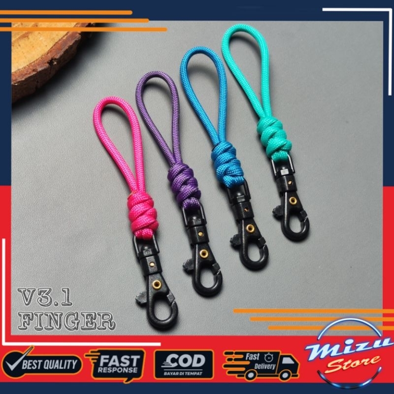 Jual V3.1 FINGER STRAP PARACORD LANYARD HAND/ WRIST TALI GANTUNGAN HP ...