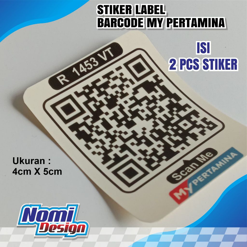 Jual Stiker sticker / label barcode my pertamina untuk semua golongan mobil truck ,tinta stiker ...