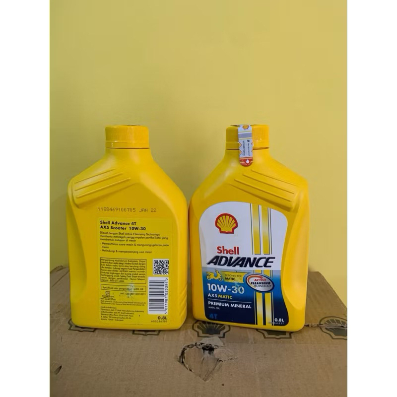 Jual OLI SHELL ADVANCE AX5 MATIC 10W-30 0.8L ASLI ORIGINAL BARCODE | Shopee Indonesia