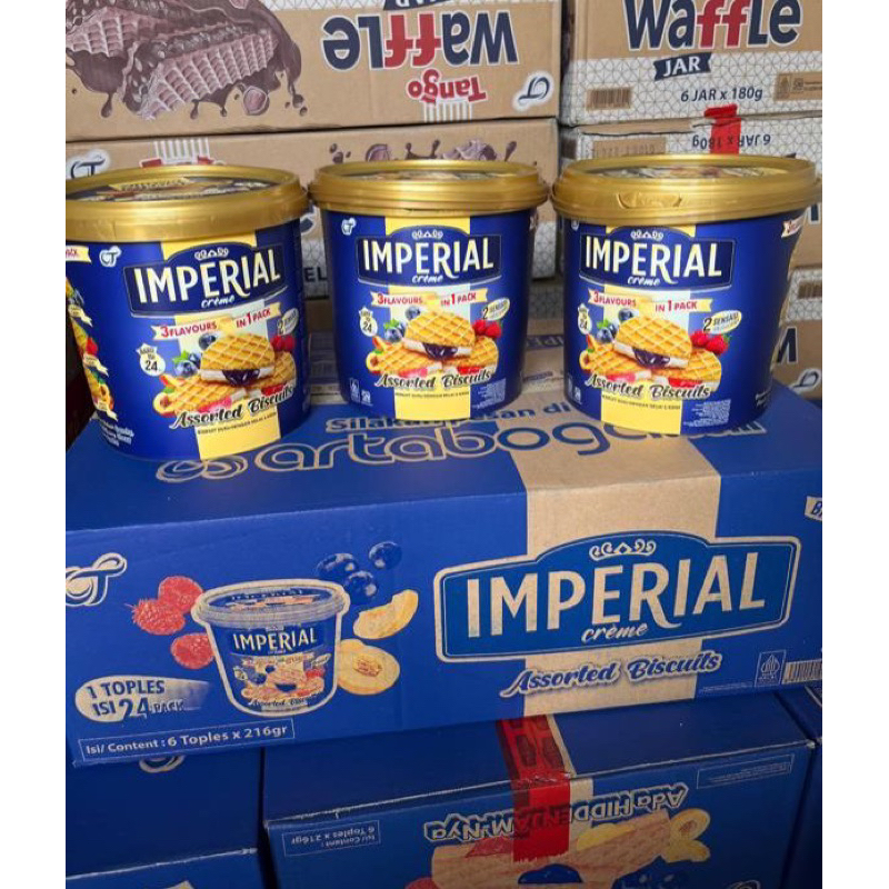 Jual Imperial Jar 6 x 210 gr 1 Karton Biskuit Wafer Kaleng | Shopee ...