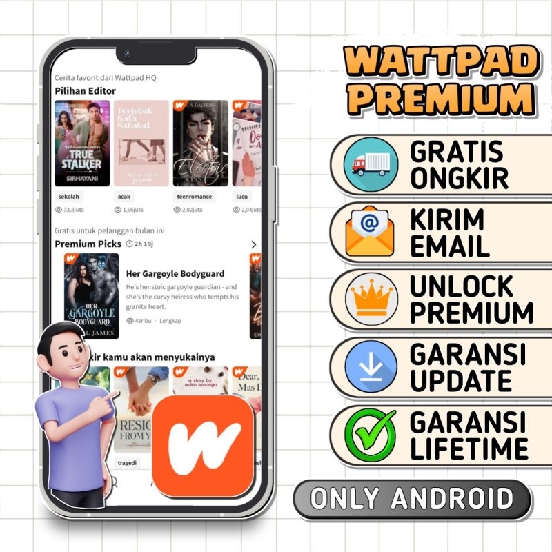 Jual WATTPAD PREMIUM LIFETIME UNLOCK FULL FEATURE BERBAYAR PERMANENT ...