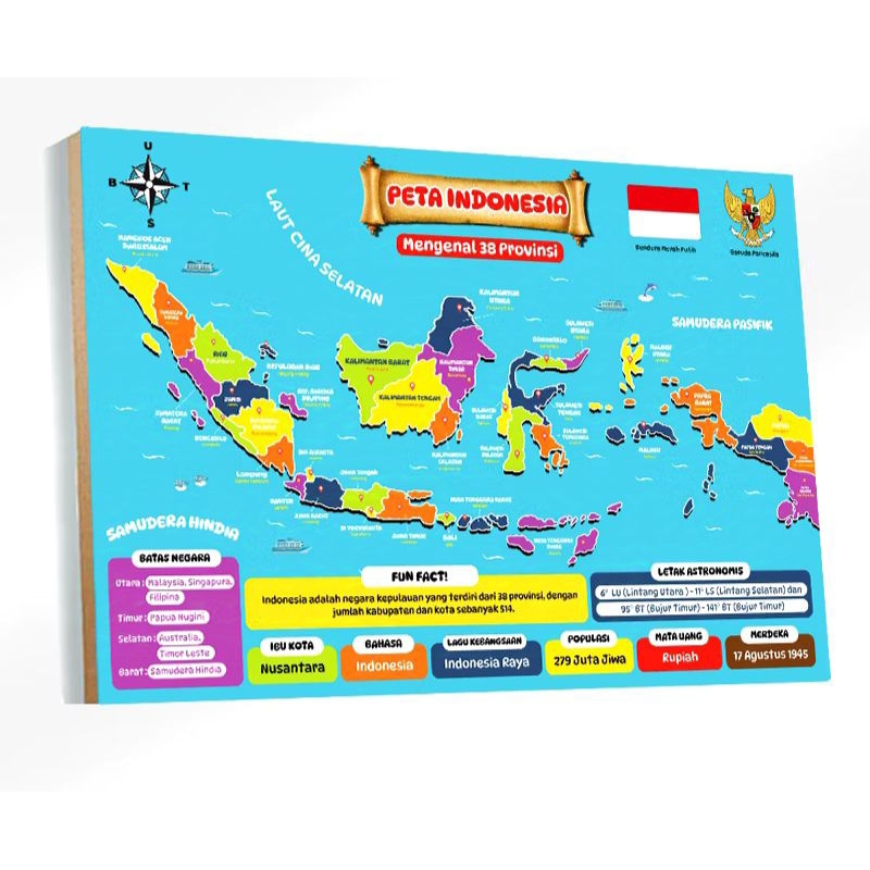 Jual PETA INDONESIA NEGARA BINGKAI/POSTER | Shopee Indonesia