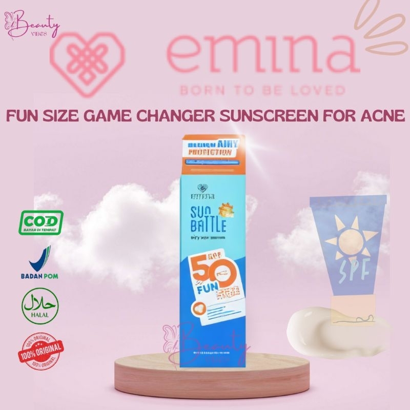 Jual BV - Emina Sun Battle SPF 50 PA++++ Cica Acne Fighter Sunscreen ...