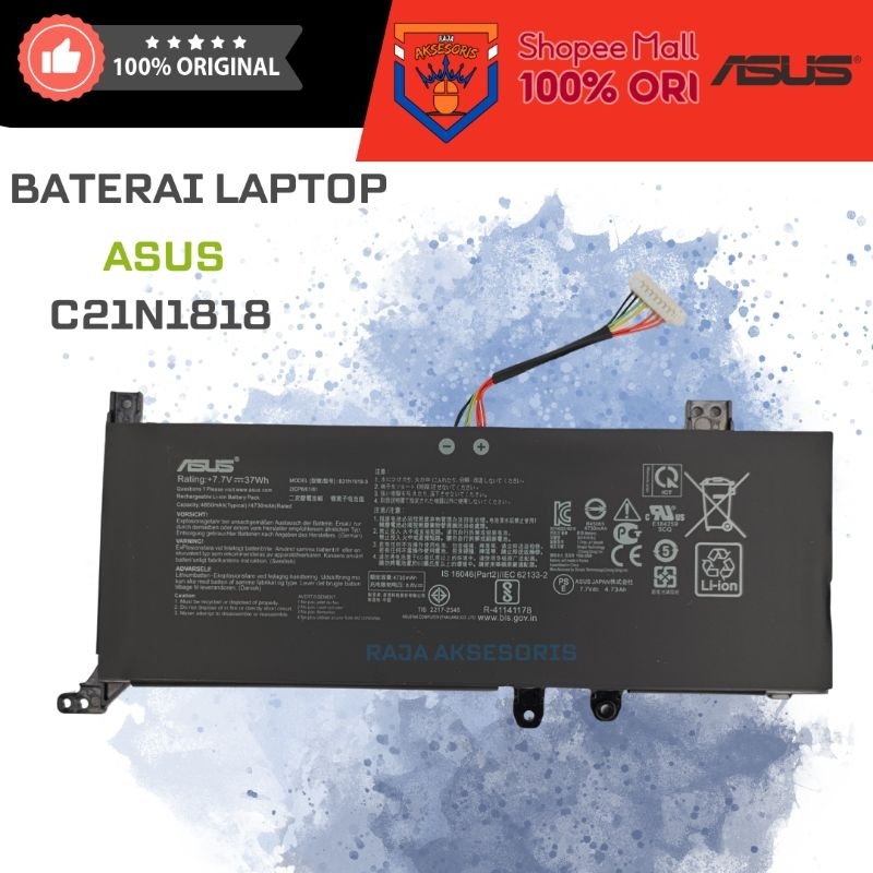 Jual Baterai Battery Laptop Asus C21N1818 B21N1818 For X515 X412 A412 A416 A409 Series X515J ...