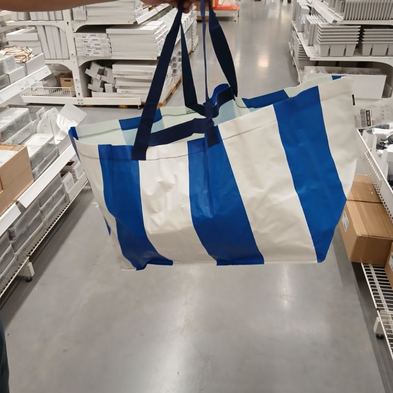 Jual EDISI TERBATAS IKEA SACKKARRA tas kantong belanja besar reusable ...