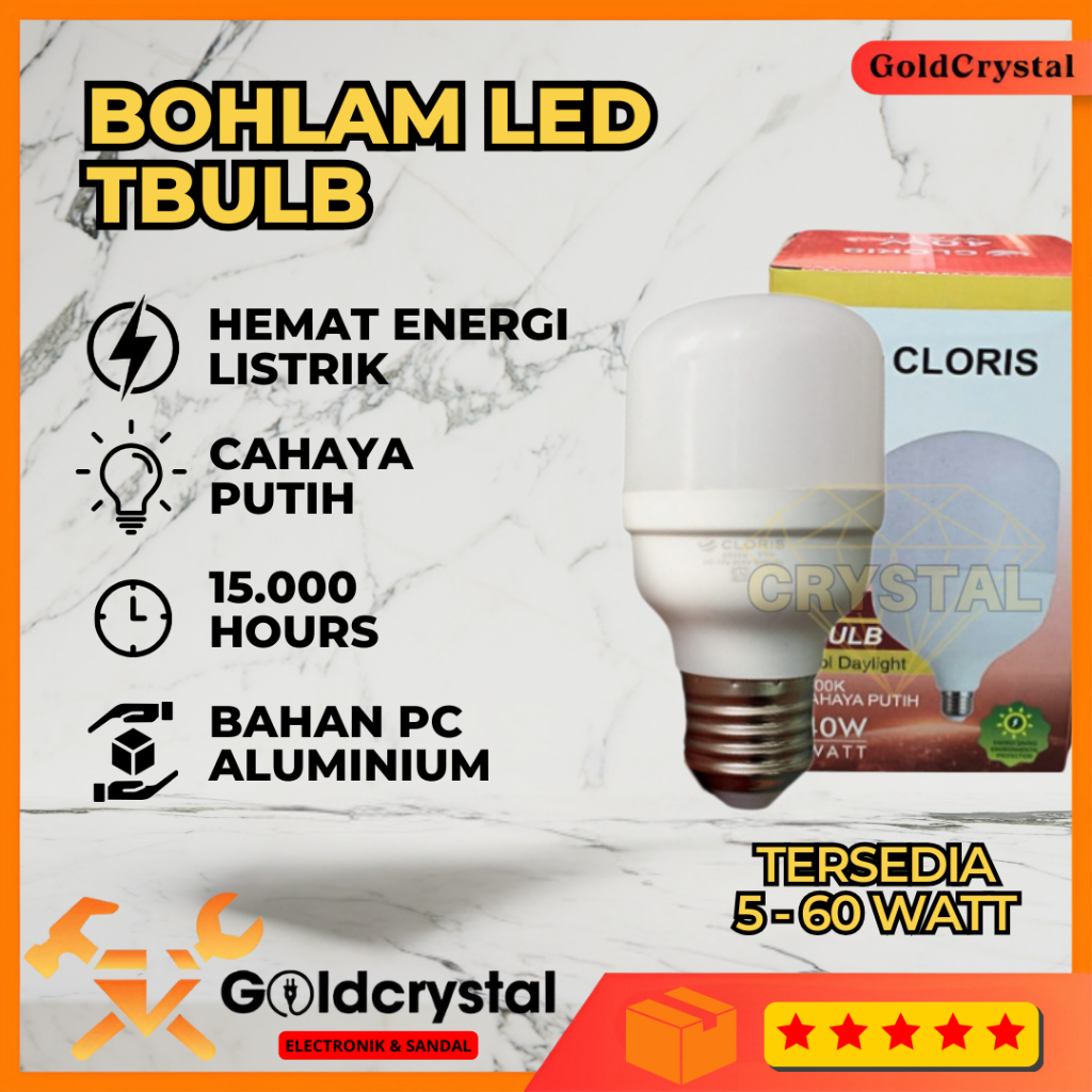 Jual Lampu LED Tbulb Cloris: Hemat Energi & Terang Maksimal (5W - 60W ...