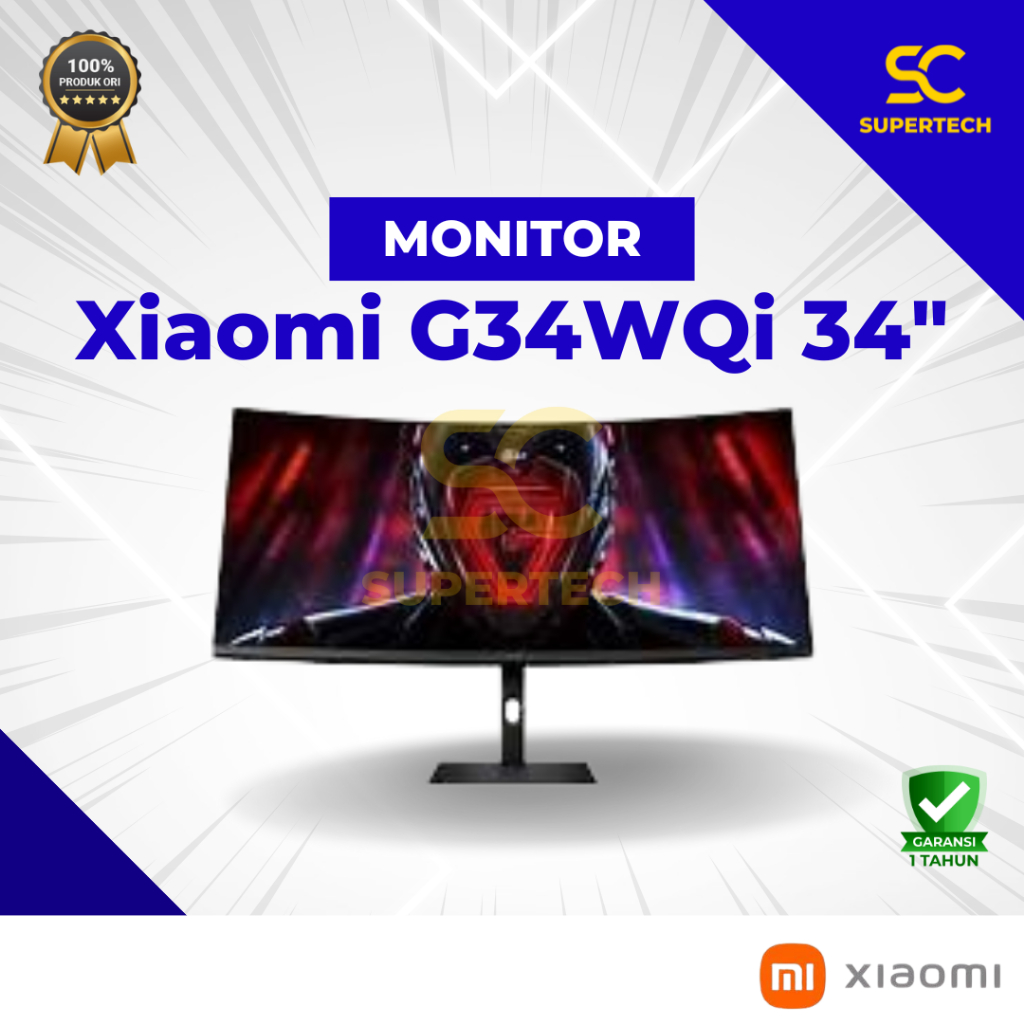 Jual Monitor Gaming Xiaomi 34" Curved Gaming Monitor G34WQi 34 inch 34 ...