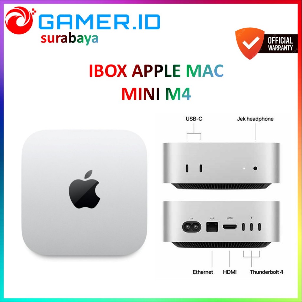 Jual IBOX APPLE MAC MINI M4 10C GPU 16GB 256GB 10C CPU SLV | Shopee ...