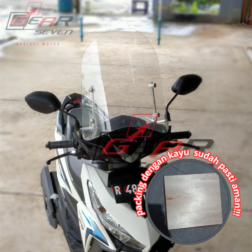 Jual Windshield Motor Universal Standar ukuran 40cm x 40cm Visor Tameng ...