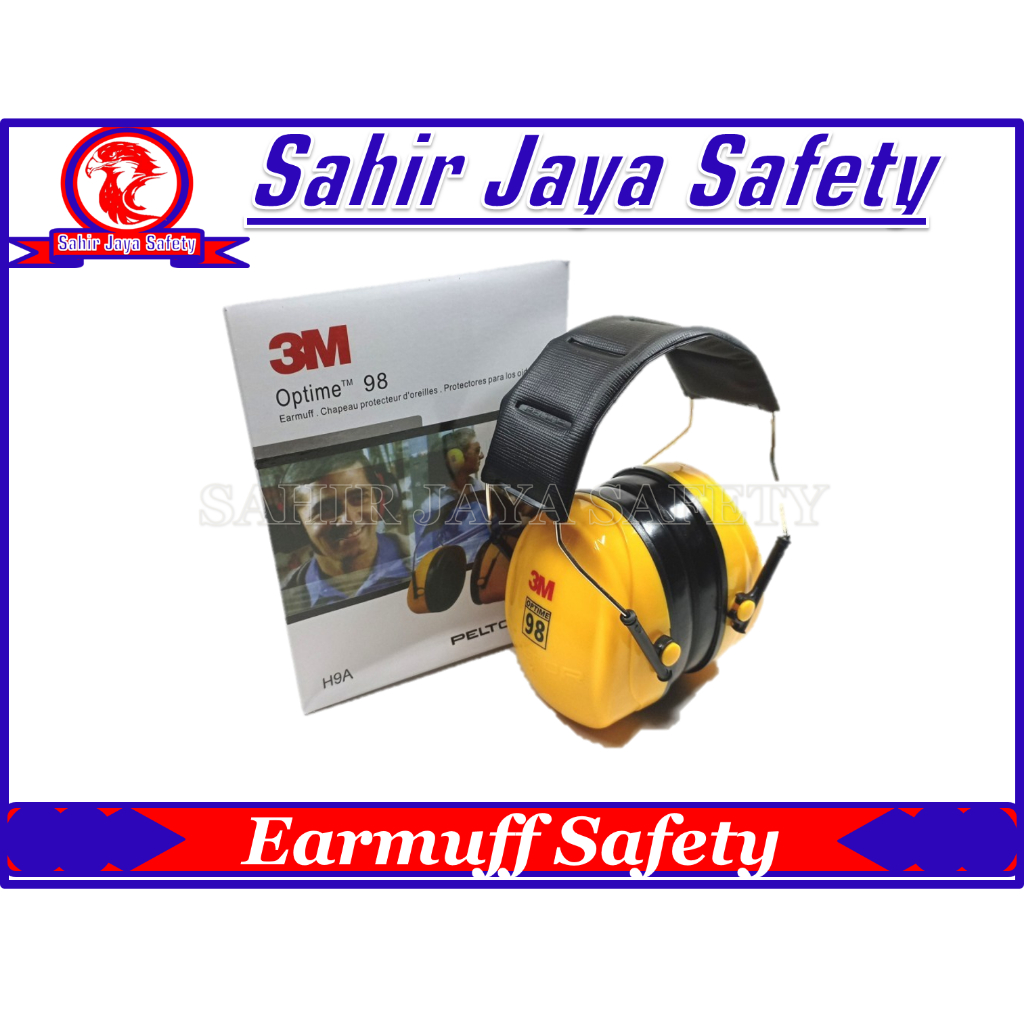 Jual EARMUFF 3M H9A PELTOR OPTIME 98 Earmuff Safety Original | Shopee ...