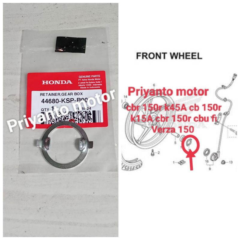 Jual 44680-KSP-B00 Retainer ring plat gear box sensor speedometer verza ...