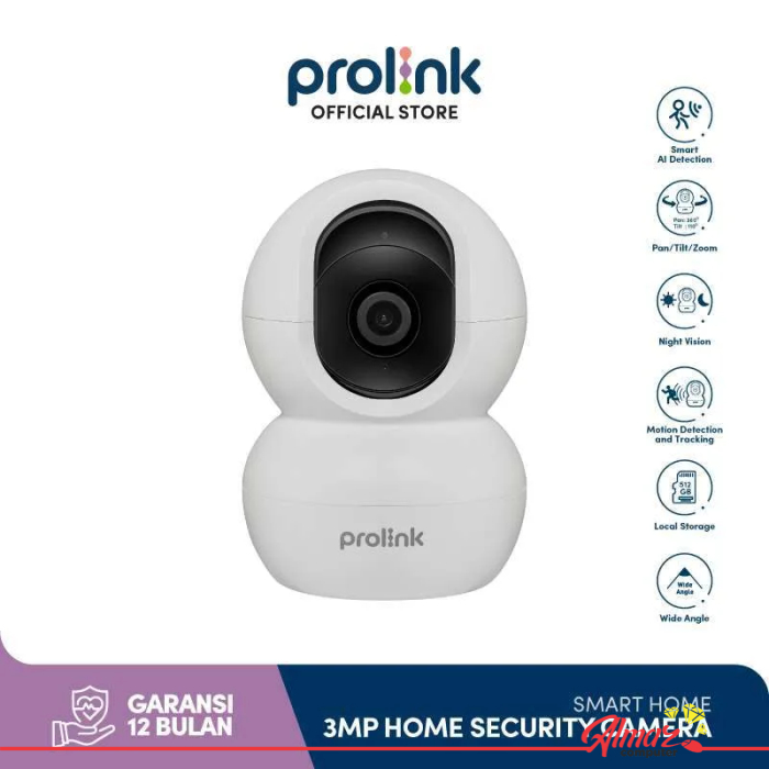 Jual Prolink DS-3106 Smart IP Camera CCTV Wifi Indoor 3MP Full HD | Shopee Indonesia