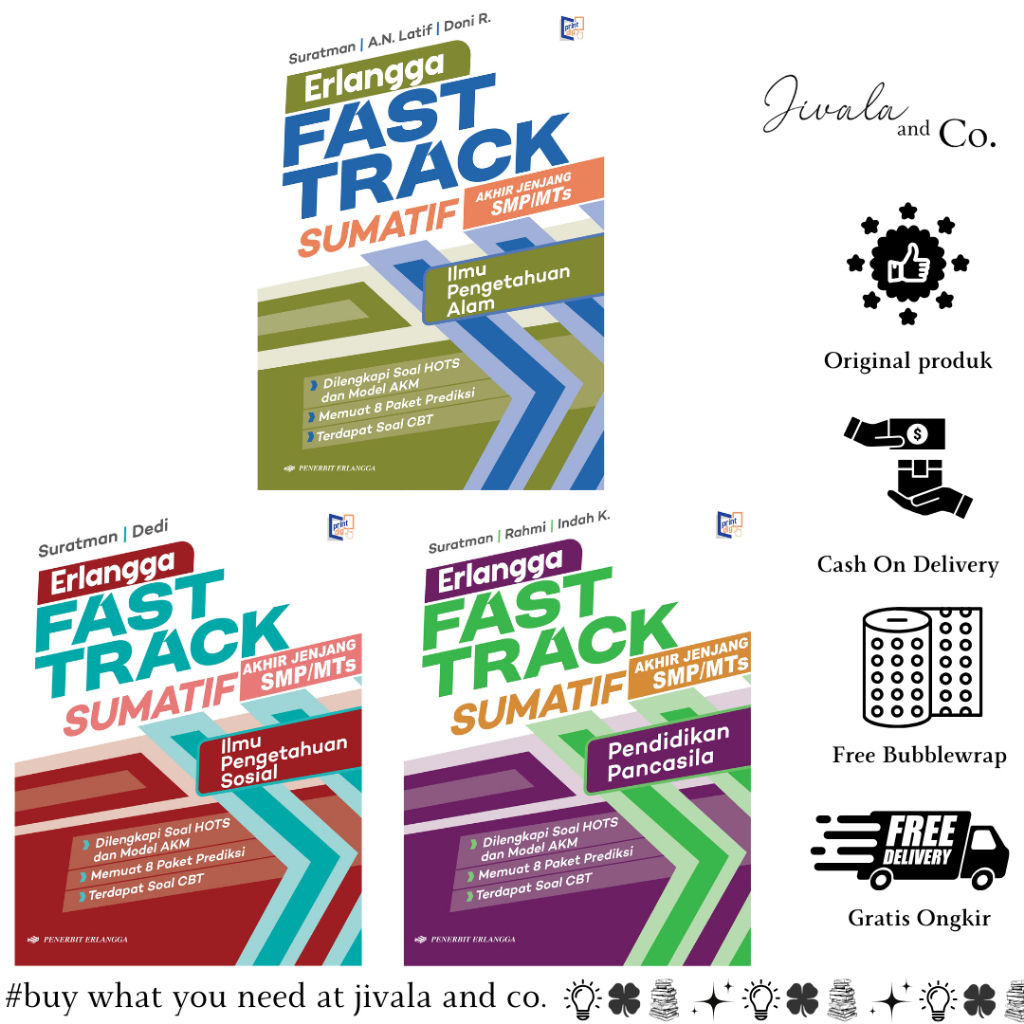 Jual ERLANGGA FAST TRACK SUMATIF SMP/MTS BY PENERBIT ERLANGGA | Shopee ...