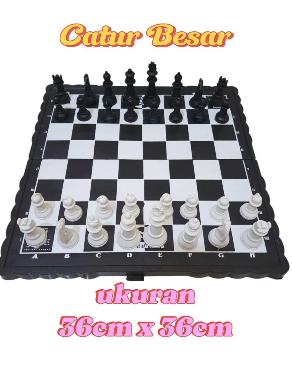 Jual Catur Ukuran sedang 36X36 set lengkap dengan Pion | Shopee Indonesia
