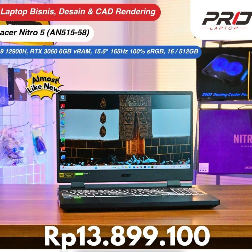 Jual Acer Nitro 5 ( AN15-58) RTX 3060 i9-12900H 16/512GB 15.6" FHD 100% ...