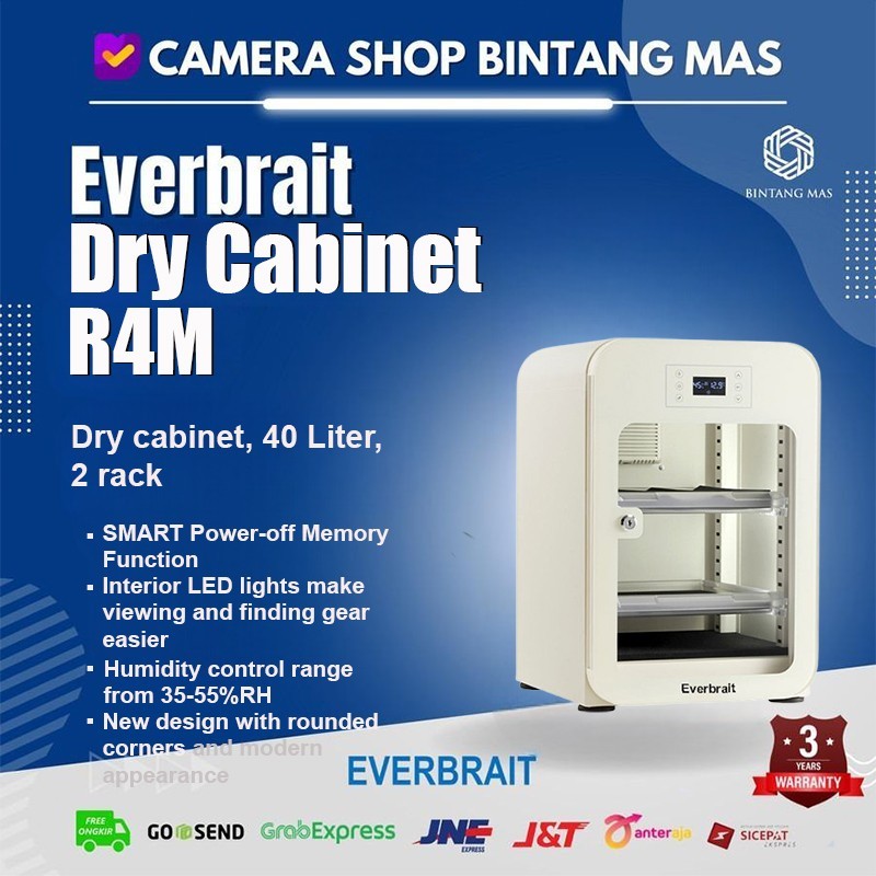 Jual Everbrait Dry Cabinet R4M (40 Liter, Anti-Jamur u/ Lensa Kamera ...