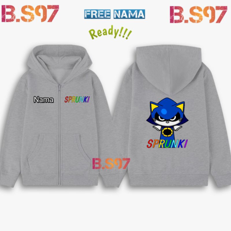 Jual Hoodie Zipper Anak METAL SONIC INCREDIBOX SPRUNKI OC - Zipper Anak ...