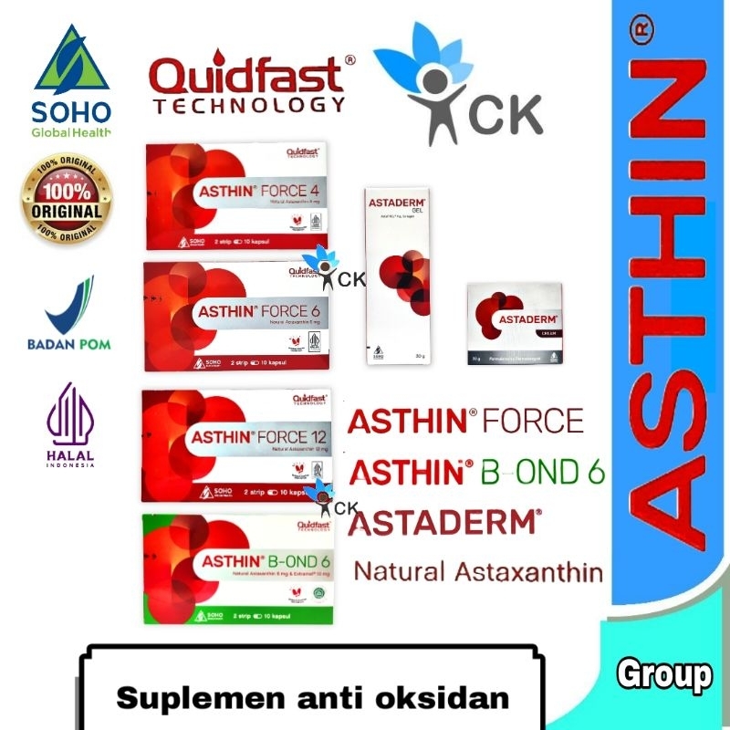 Jual ASTHIN FORCE 4 / 6 / 12 / B-OND 6 / ASTADERM , suplemen ...