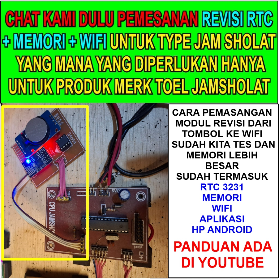 Jual PAKET MODUL ICI MEMORI, WIFI , RTC 3231 SETTING HP ANDROID | Shopee Indonesia