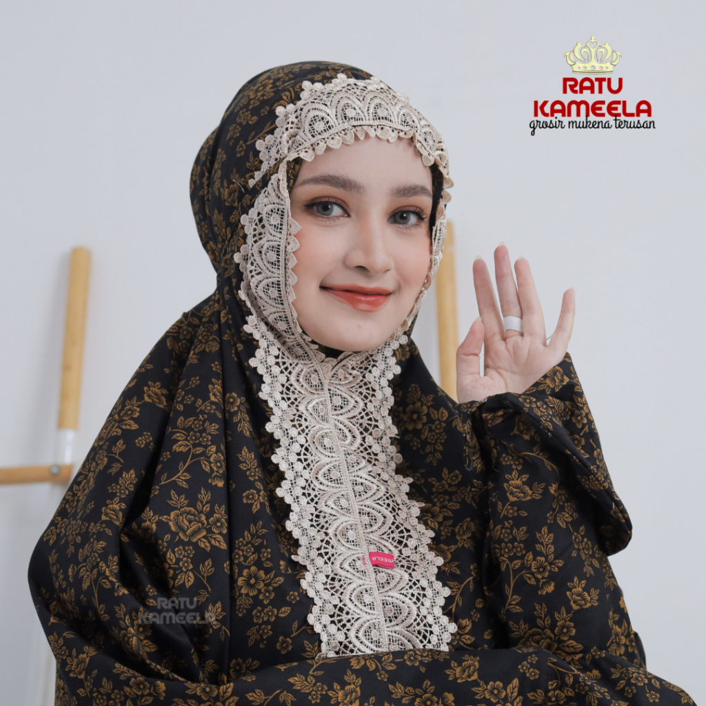 Jual RATU KAMEELA - mukena terusan dewasa premium jumbo foil gliter ...