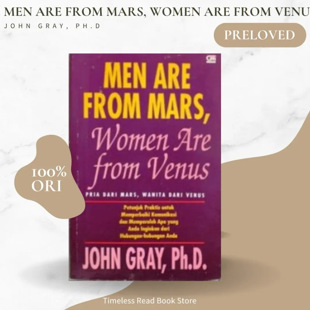 Jual Jual Buku Men Are From Mars Women Are From Venus Preloved Original ...