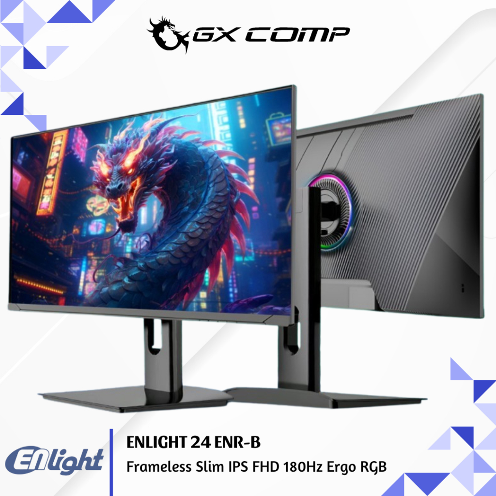 Jual Enlight 24ENR-B 24" IPS FHD 180Hz Ergo RGB 1ms Slim Frameless AMD ...