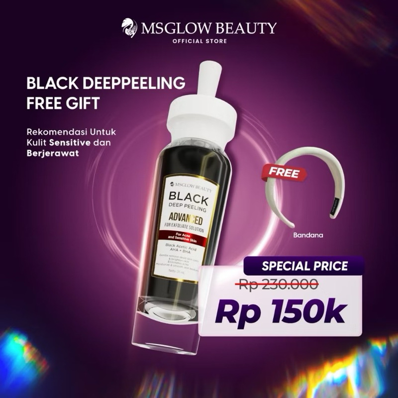 Jual MS GLOW - Black Deep Peeling 35 ml - MAXI SILK PEELING 35ml - New Peeling Serum Ms Glow ...