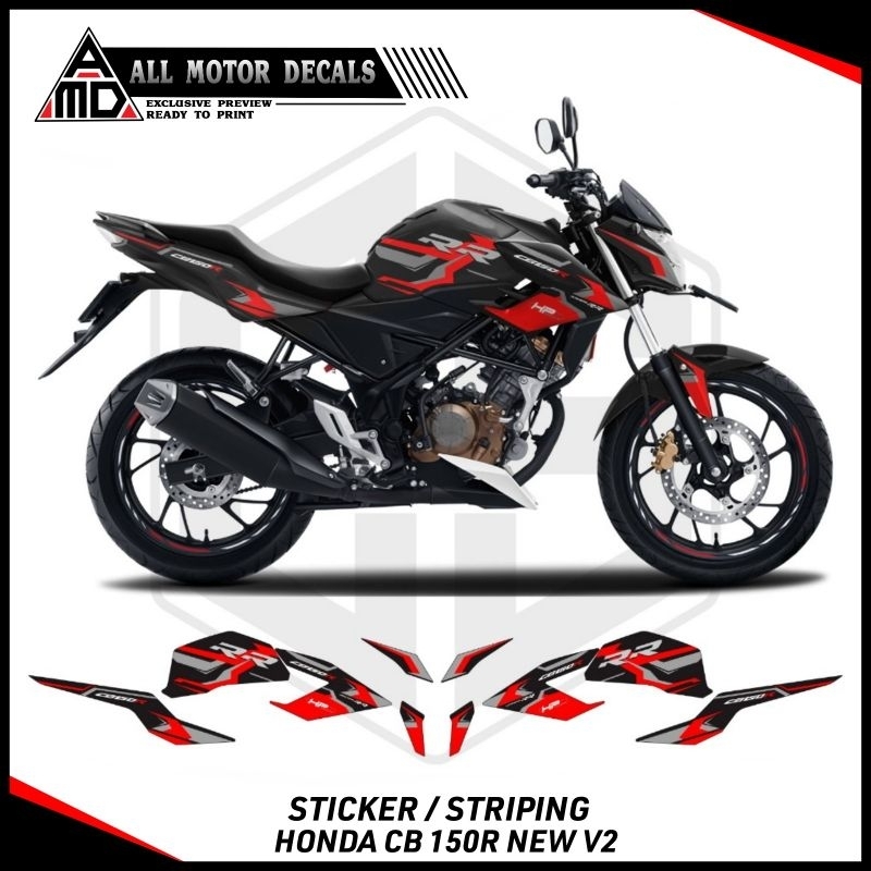 Jual Sticker Honda CB150R New V2 StreetFire / Striping Cb 150R Versi Ke ...