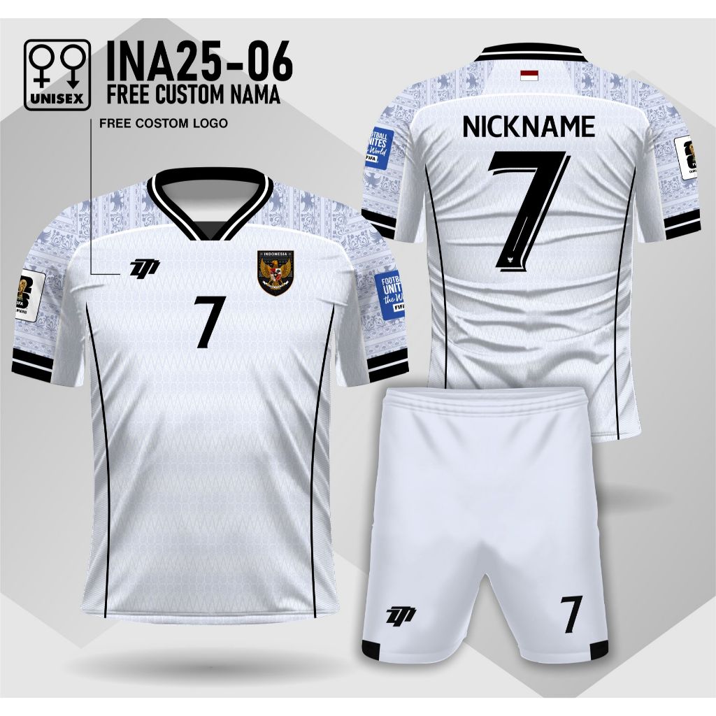 Jual jersey away setelan timnas Indonesia 2025 jersey bola fullpatch ...