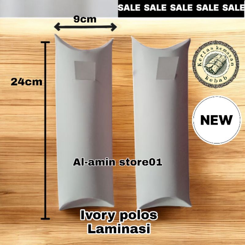 Jual 100 pcs paper box laminasi kebab/kemasan kebab polos | Shopee ...