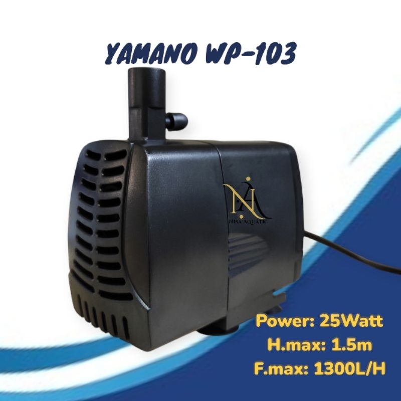 Jual Pompa Air Celup Filter 103 YAMANO WP-103 25Watt,1,5M,1300L/H Pompa ...