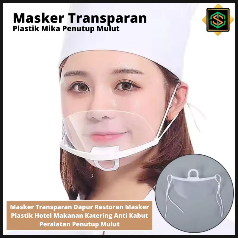 Jual Kitchen Mask Masker Transparan Plastik Mika Penutup Mulut Isi 10 ...